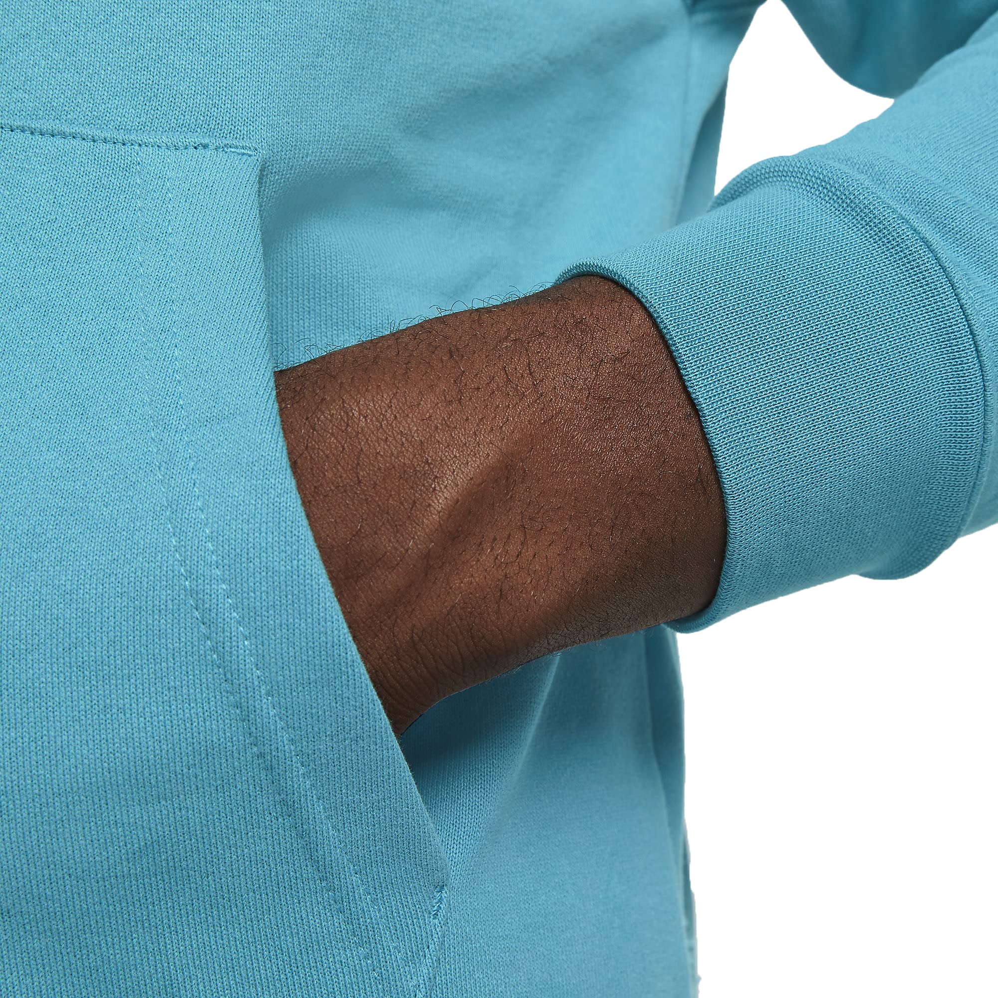 Nike Jordan Essentials Fleece Men's Hoodie (US, Alpha, Large, Regular, Regular, Cyber Teal/White/Black)