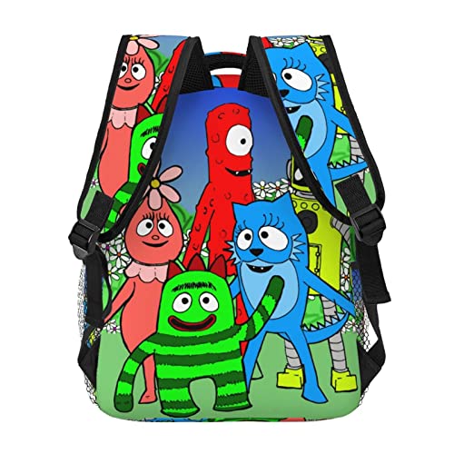 Pobecan Yo Gabba Anime Gabba! Backpack Funny Laptop Back Pack Book Bag Hiking Outgoing Daypack For Women Mens