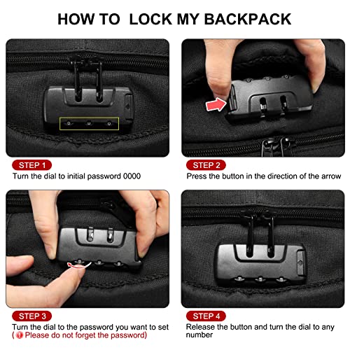 LOVEVOOK Laptop Backpack Travel Work Backpack TSA Anti Theft Business Backpack 17 Inch College Bookbag for Men Women