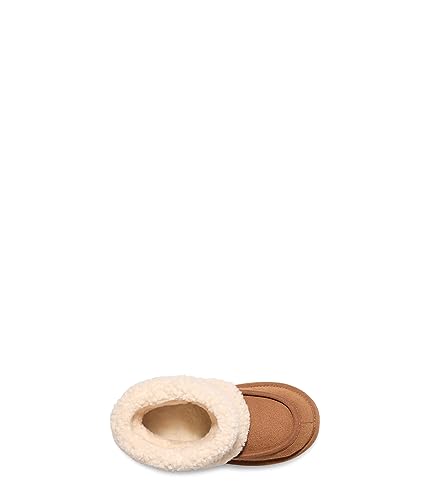 UGG Unisex-Child Ultra Mini Ugg Fluff Boot, Chestnut, 2 Little Kid