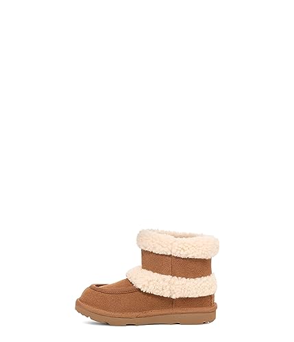 UGG Unisex-Child Ultra Mini Ugg Fluff Boot, Chestnut, 2 Little Kid