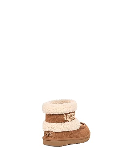 UGG Unisex-Child Ultra Mini Ugg Fluff Boot, Chestnut, 2 Little Kid