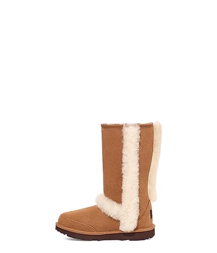 UGG Unisex-Child Sunburst Tall Boot, Chestnut, 2 Little Kid