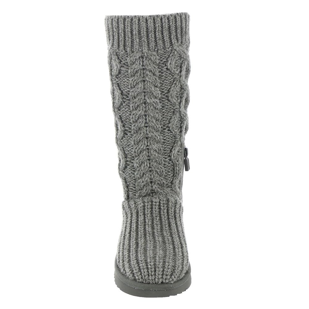 UGG Unisex-Child Classic Cardi Cabled Knit Boot, Grey, 8 Toddler