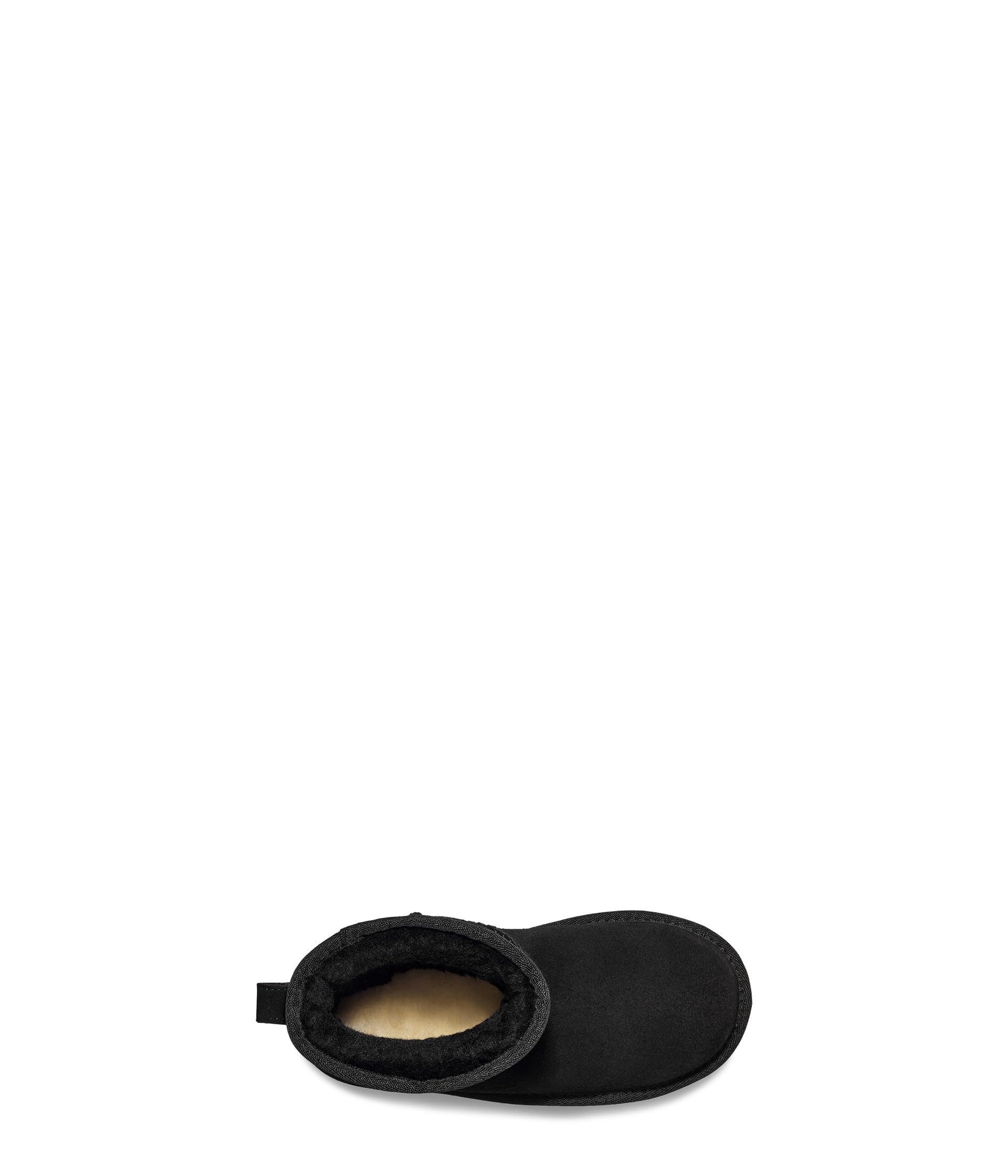 UGG Unisex-Child Classic Mini Platform Boot, Black, 4 Big Kid