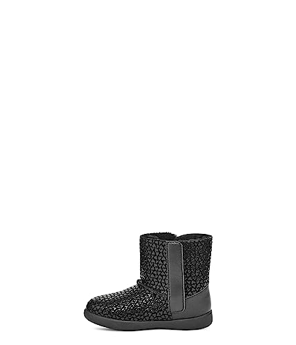 UGG Unisex-Child Keelan Gel Hearts Boot, Black, 6 Toddler