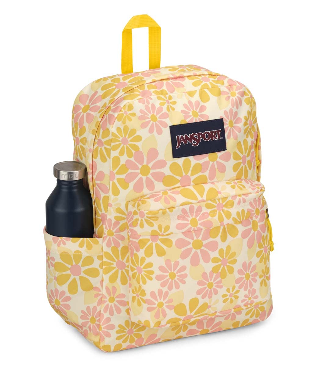 JanSport SuperBreak Plus Backpack with Padded 15-inch Laptop Sleeve and Integrated Bottle Pocket - Spacious and Durable Daypack for Work and Travel - Skip Daisy Yellow