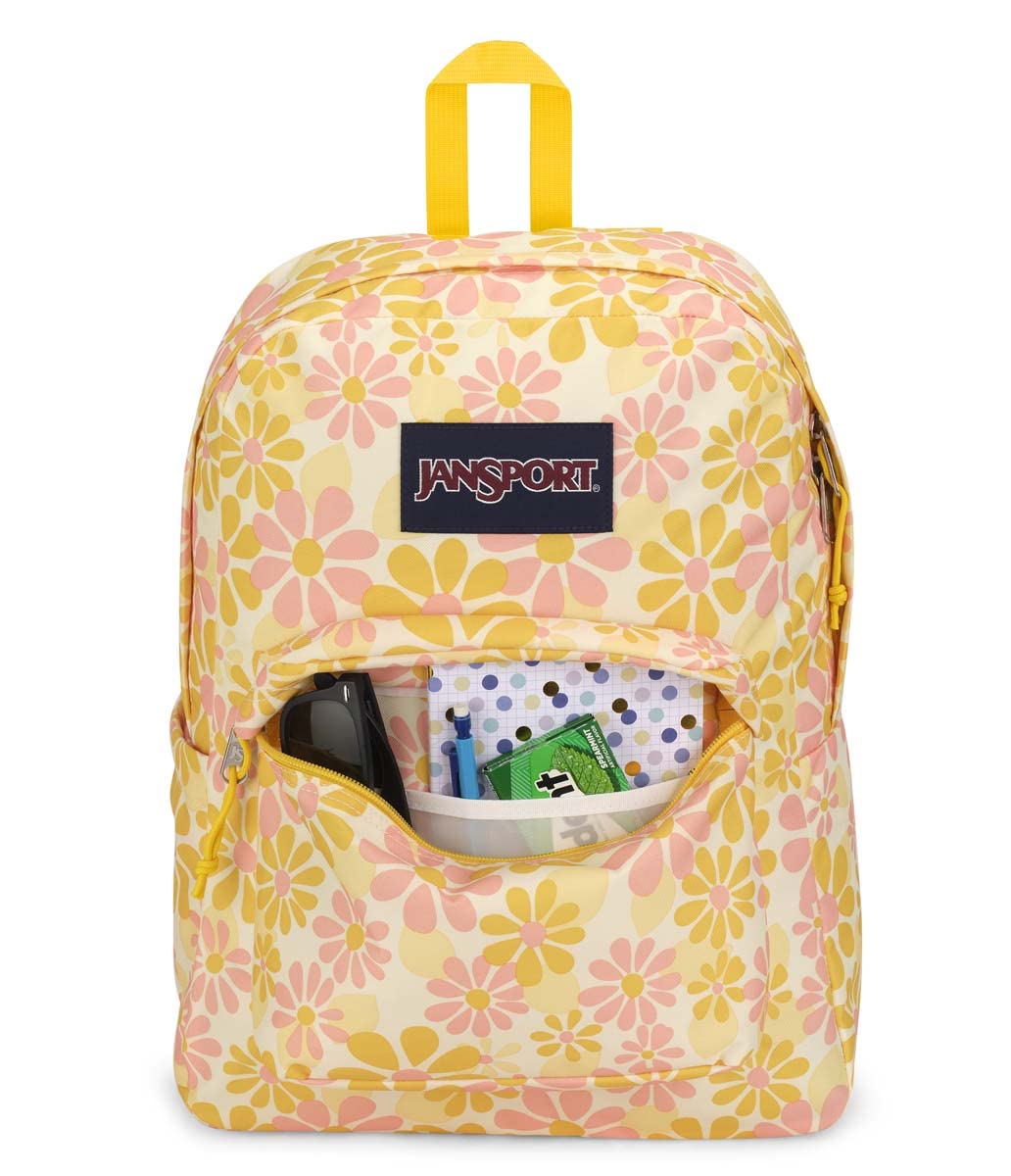 JanSport SuperBreak Plus Backpack with Padded 15-inch Laptop Sleeve and Integrated Bottle Pocket - Spacious and Durable Daypack for Work and Travel - Skip Daisy Yellow