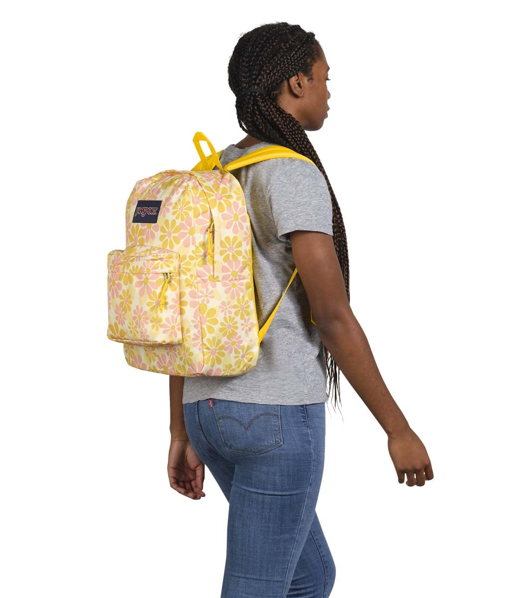 JanSport SuperBreak Plus Backpack with Padded 15-inch Laptop Sleeve and Integrated Bottle Pocket - Spacious and Durable Daypack for Work and Travel - Skip Daisy Yellow