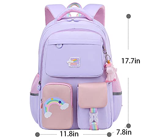 School Backpacks (17.7 in) for Girls Teens Backpack Cute Bookbags School Bag Large Capacity Lightweight Travel Daypack