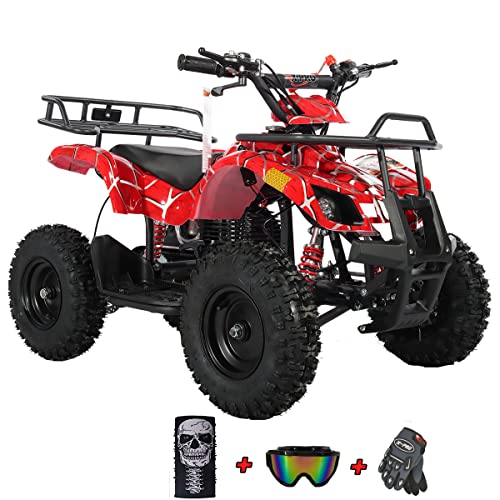 X-PRO Eagle 40cc ATV 4 Wheelers 40cc ATV Quads Quad with 6” Tires (Spider Red)