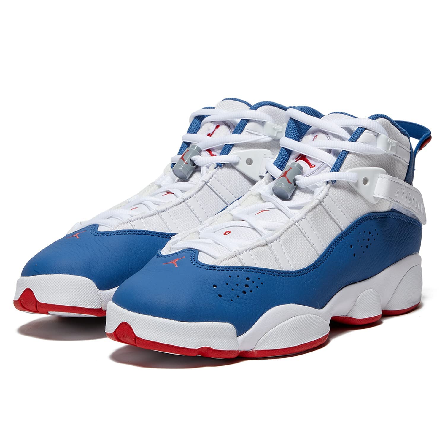 Jordan Boy's 6 Rings (Big Kid) White/True Blue/University Red 6 Big Kid M