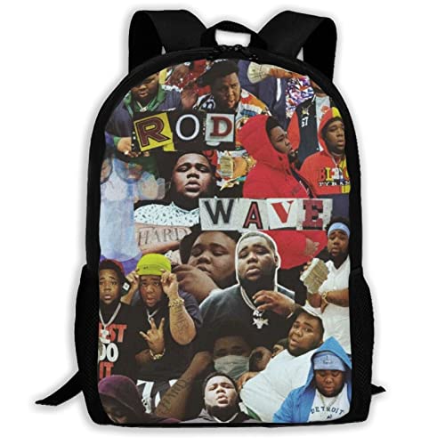 Rod Wave Backpack Student Bookbag Laptop Daypack For School Men Women Casual Travel