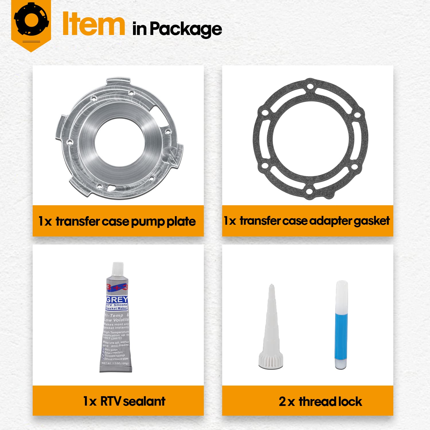 10001 Transfer Case Pump Upgrade Kit Fits for GM Transfer Case Models 136,146, 246, 261, 261HD, 263HD, 263XHD, 261XHD 1998-2007