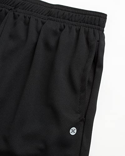 RBX Boys’ Athletic Shorts - 4 Pack Lightweight Fleece Performance Basketball Shorts - Activewear Shorts for Boys (Size: 8-16), Size 10-12, Green Camo/White Blue