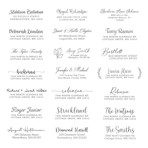 Return Address Labels Roll, Personalized Address Label Stickers, Custom White or Clear Address Labels (Roll of 100 Labels)