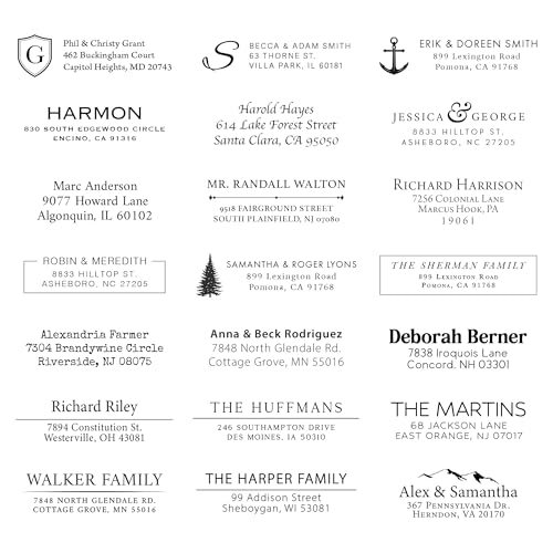 Return Address Labels Roll, Personalized Address Label Stickers, Custom White or Clear Address Labels (Roll of 100 Labels)
