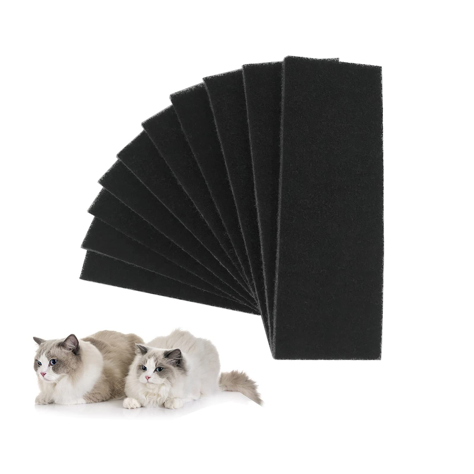 10 Pack Carbon Filters Compatible with Litter,Litter Box Filter,Replacement Activated Carbon Filters for All Robot Models to Absorb Odors, Control Pet Moisture and Keep Your Home Fresh