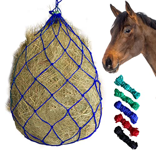 RideFound Durable Slow Feed Hay Net for Horses 40” Length with Strong 4x4” Holes Nylon Rope Hanging Suitable for Trailer and Stall, Slow Feeding Reduce Waste