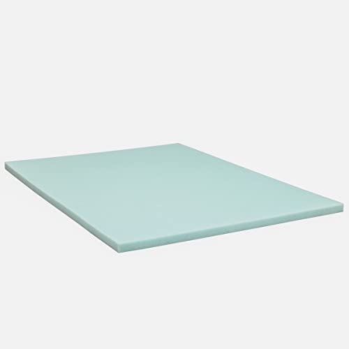 Beautyrest Thermagel Deluxe Cooling Pressure-Relieving Memory Foam Mattress Topper, Twin XL, 2-Inch Blue