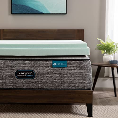 Beautyrest Thermagel Deluxe Cooling Pressure-Relieving Memory Foam Mattress Topper, Twin XL, 2-Inch Blue