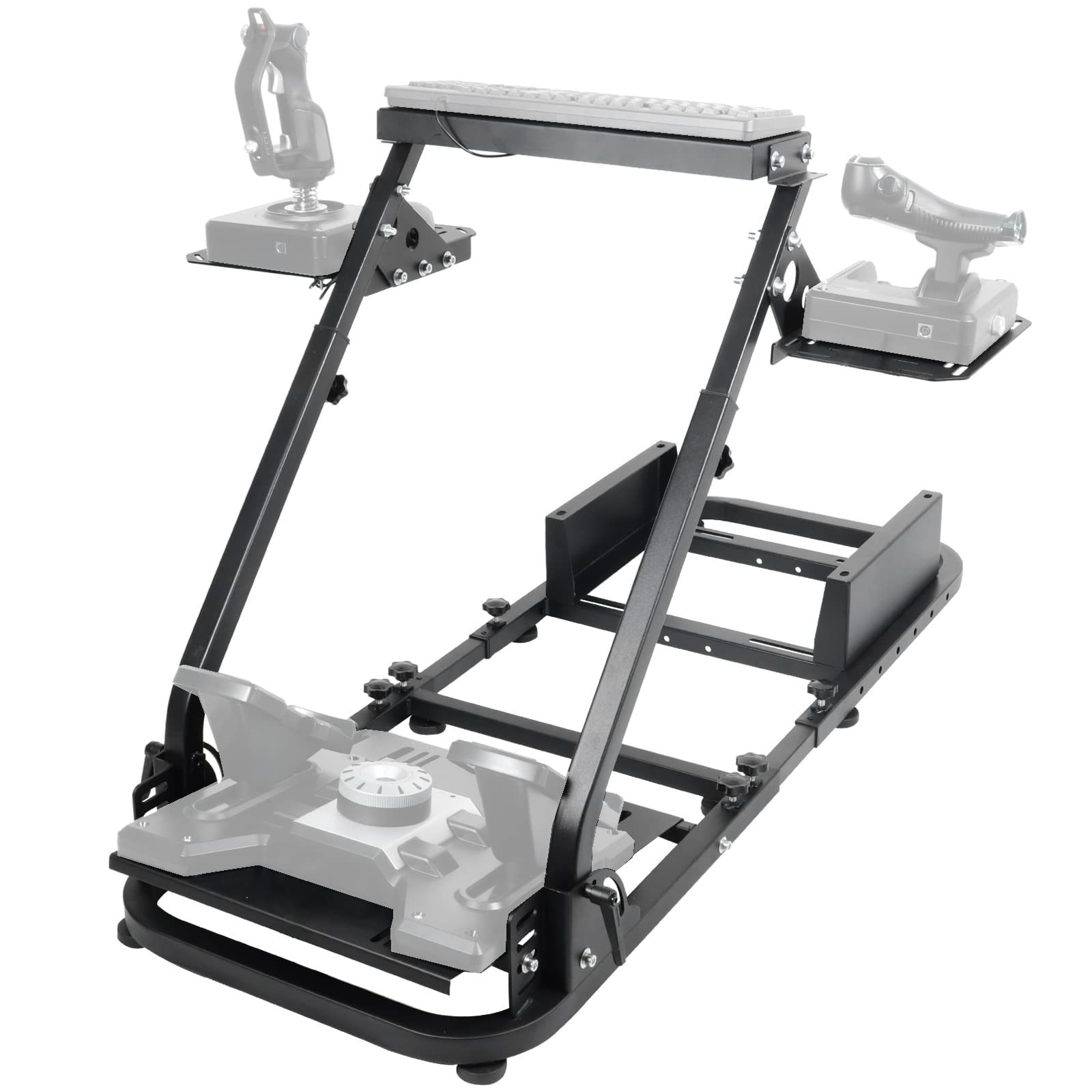 Dardoo G920 Flight Racing Simulator Cockpit Adjustable Compatible With HOTAS Warthog, G Saitek, Logitech G923, Thrustmaster T80 T150, Game Mount Without Wheel, Shifter,Seat and Pedal