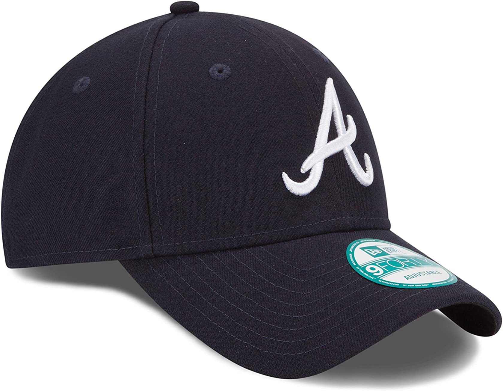 New Era MLB The League 9FORTY Adjustable Hat Cap One Size Fits All (Atlanta Braves Navy)