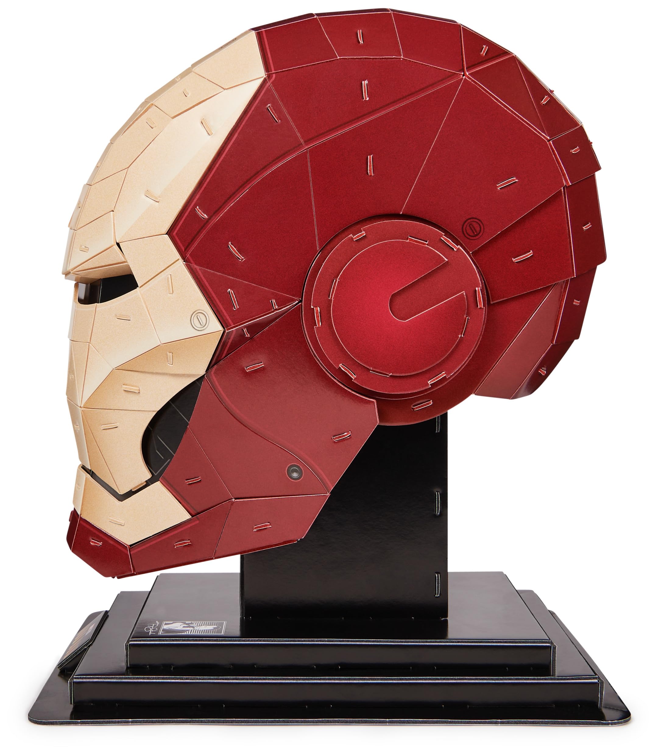 4D Build, Marvel Iron Man 3D Puzzle Model Kit with Stand 96 Pcs | Iron Man Helmet Desk Decor | Building Toys | 3D Puzzles for Adults & Teens 12+