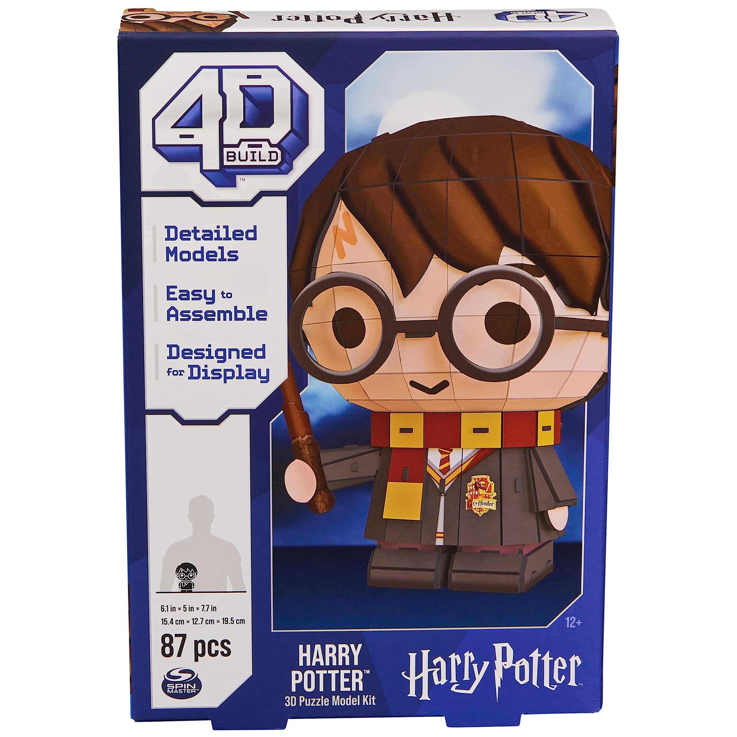 4D Build, Harry Potter Character 3D Puzzle Model Kit 87 Pcs, Harry Potter Gifts Desk Decor, Building Toys, 3D Puzzles for Adults & Teens 12+