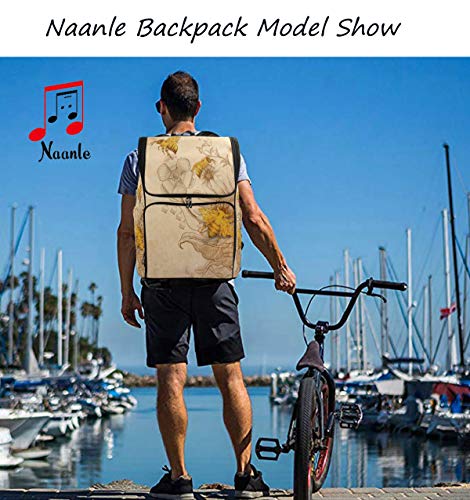 Naanle Moon Wolf Casual Daypack,College Student Bookbags Large Travel Multipurpose Bag Padded Laptop Bag (Multi07)