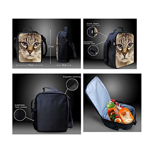 Kids Backpacks Set for School Underwater Marine Fish Children’s Book Bag with Lunch Bags and Pencil Case