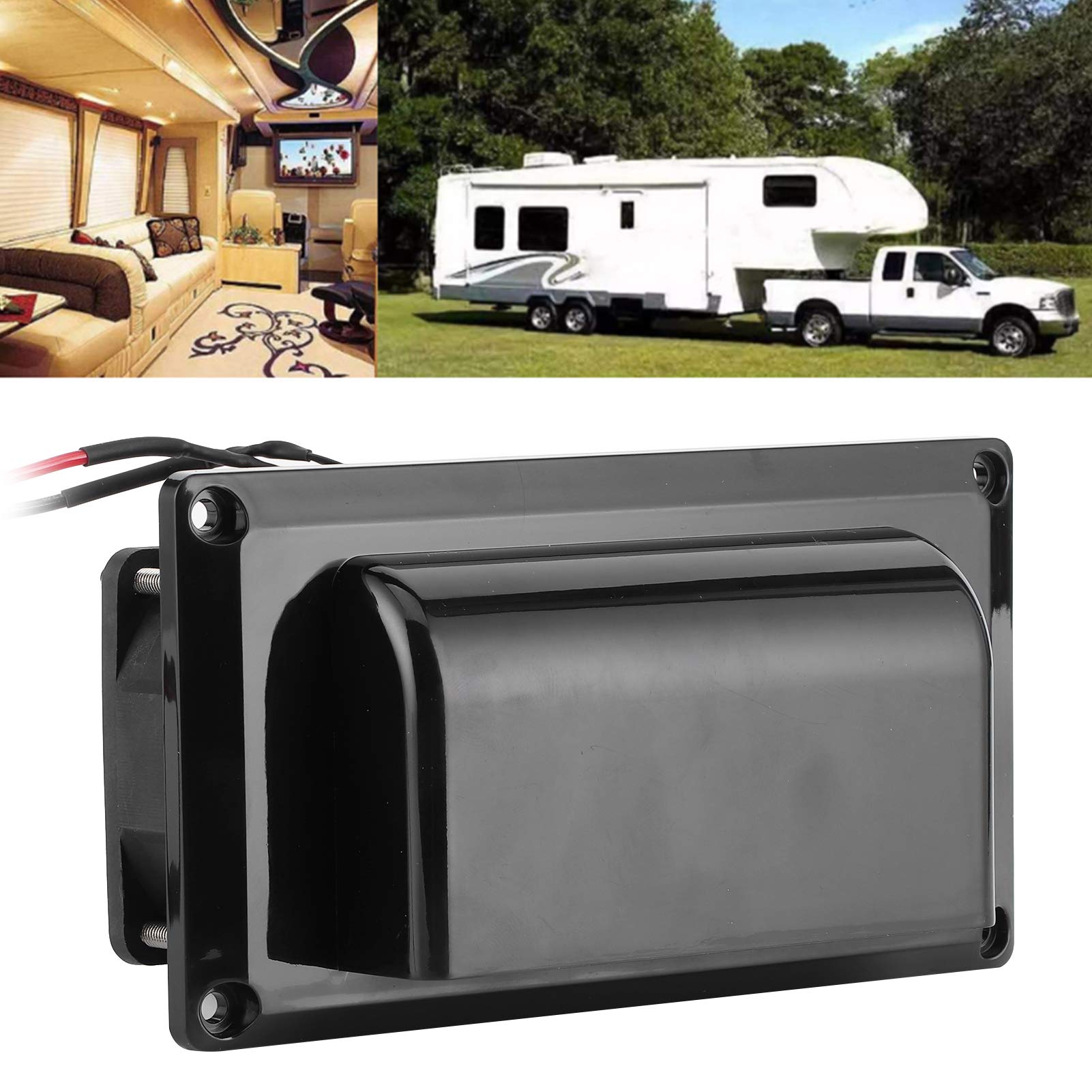 Camrusic 12V RV Side Vent Fan, 25W Air Vent Ventilation Exhaust Fan for Motorhome, Caravan, Trailer, Camper, Boat Marine Yacht