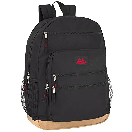 Multipocket Laptop Backpack for Men, Women – Vinyl Bottom Laptop Backpack with Pockets for College, Travel, Work (Black)