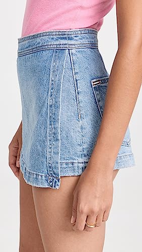 alice + olivia Women's Lakelyn Denim Skort, Ivy Blue, 31