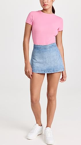 alice + olivia Women's Lakelyn Denim Skort, Ivy Blue, 31
