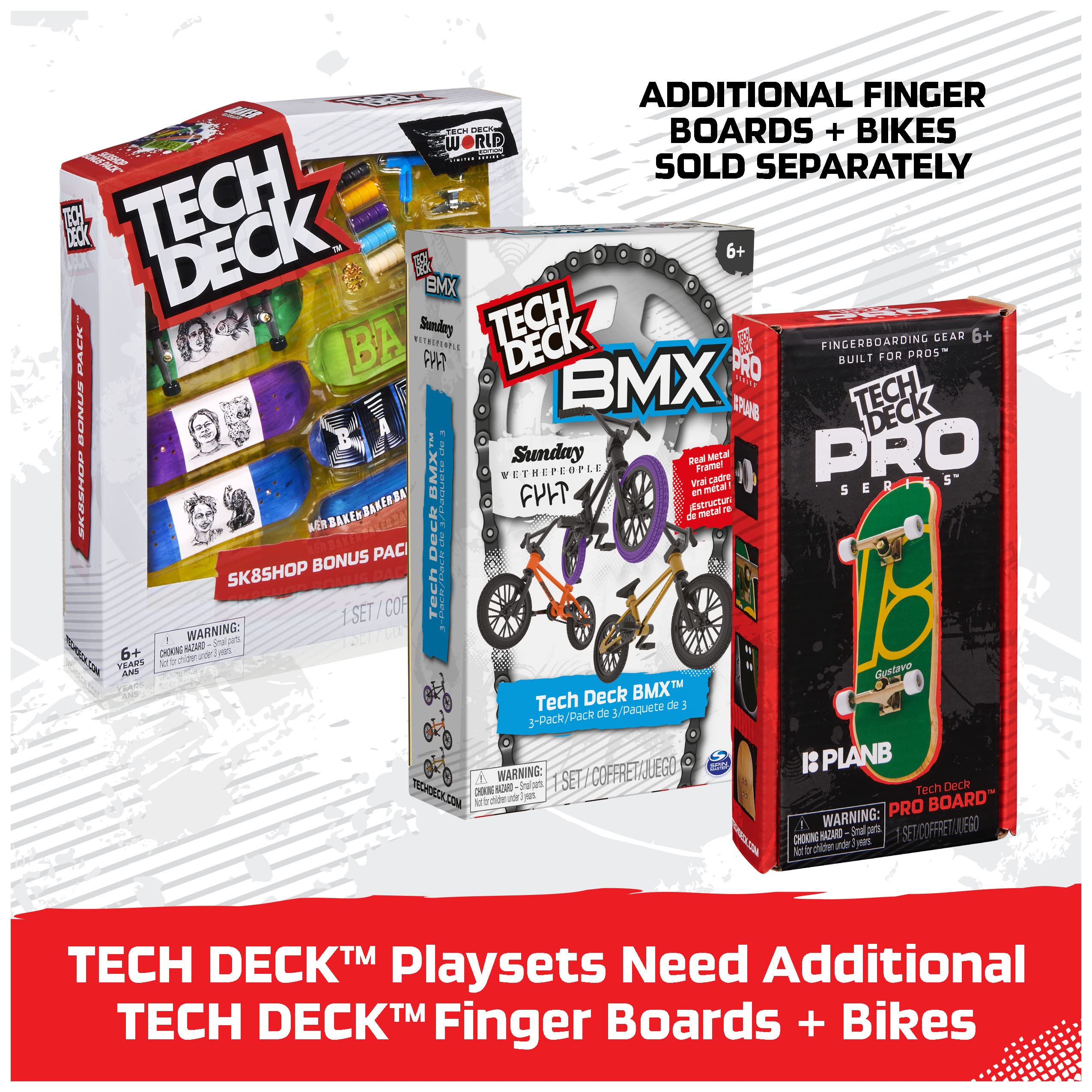 TECH DECK, The Berrics Transforming Park, X-Connect Park Creator, 30-inch Wide Foldable Playset with Storage and Exclusive Fingerboard, Kids Toy for Ages 6 and up