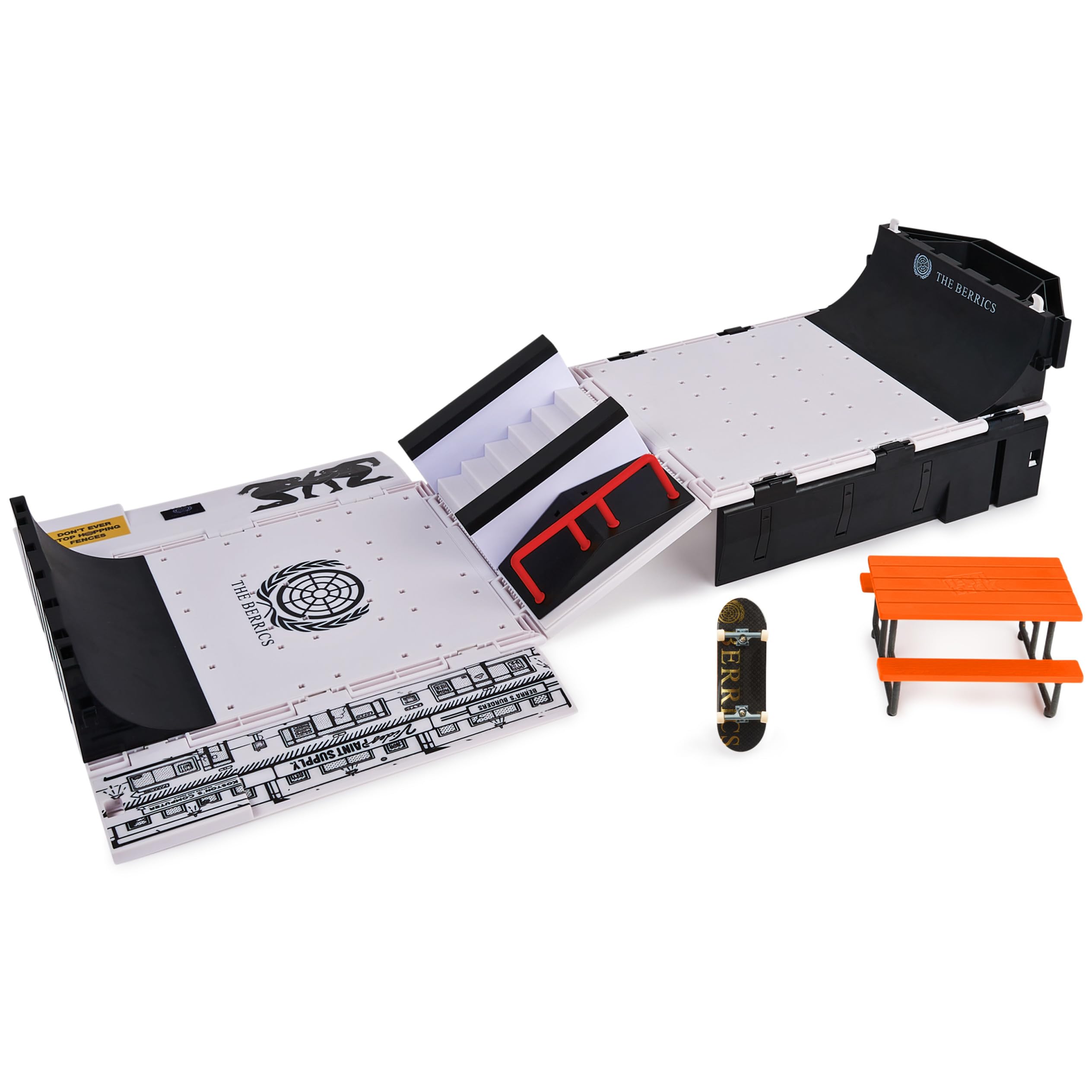 TECH DECK, The Berrics Transforming Park, X-Connect Park Creator, 30-inch Wide Foldable Playset with Storage and Exclusive Fingerboard, Kids Toy for Ages 6 and up