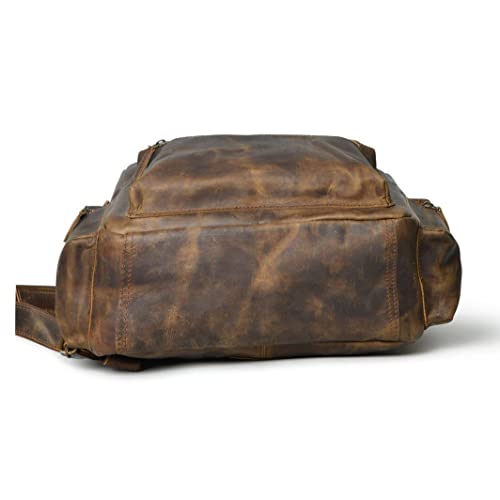 Timester leather backpacks full grain leather laptop backpack for school travel backpacks for women.