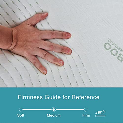 Iyee Nature Folding Mattress, 4 inch Tri-Fold Memory Foam Mattress, Foldable Mattress with Bamboo Cover for Camping, Guest - Queen Size, 78" x 58" x 4"