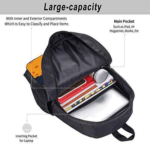survacy Cartoon Backpack Lightweight Large Capacity Travel Laptop Backpack Bookbags Daypack with Pencil Case -2