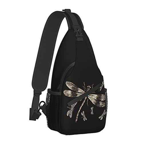 Dragonfly Sling Bag Crossbody Bag Womens Shoulder Backpack Casual Backpack Chest Daypack Cute Bag