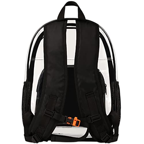 Heavy Duty Clear Backpack Stadium Approved, Honey Bees Bumblebees PVC Transparent Backpack See Through Large Bookbag for Work School Travel College