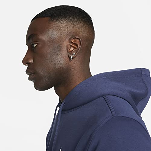 Nike 826433-010 Men Black Pull-Over Hoodie (as1, alpha, x_l, regular, regular, Midnight Navy/White)