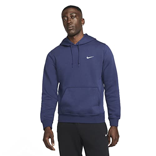 Nike 826433-010 Men Black Pull-Over Hoodie (as1, alpha, x_l, regular, regular, Midnight Navy/White)
