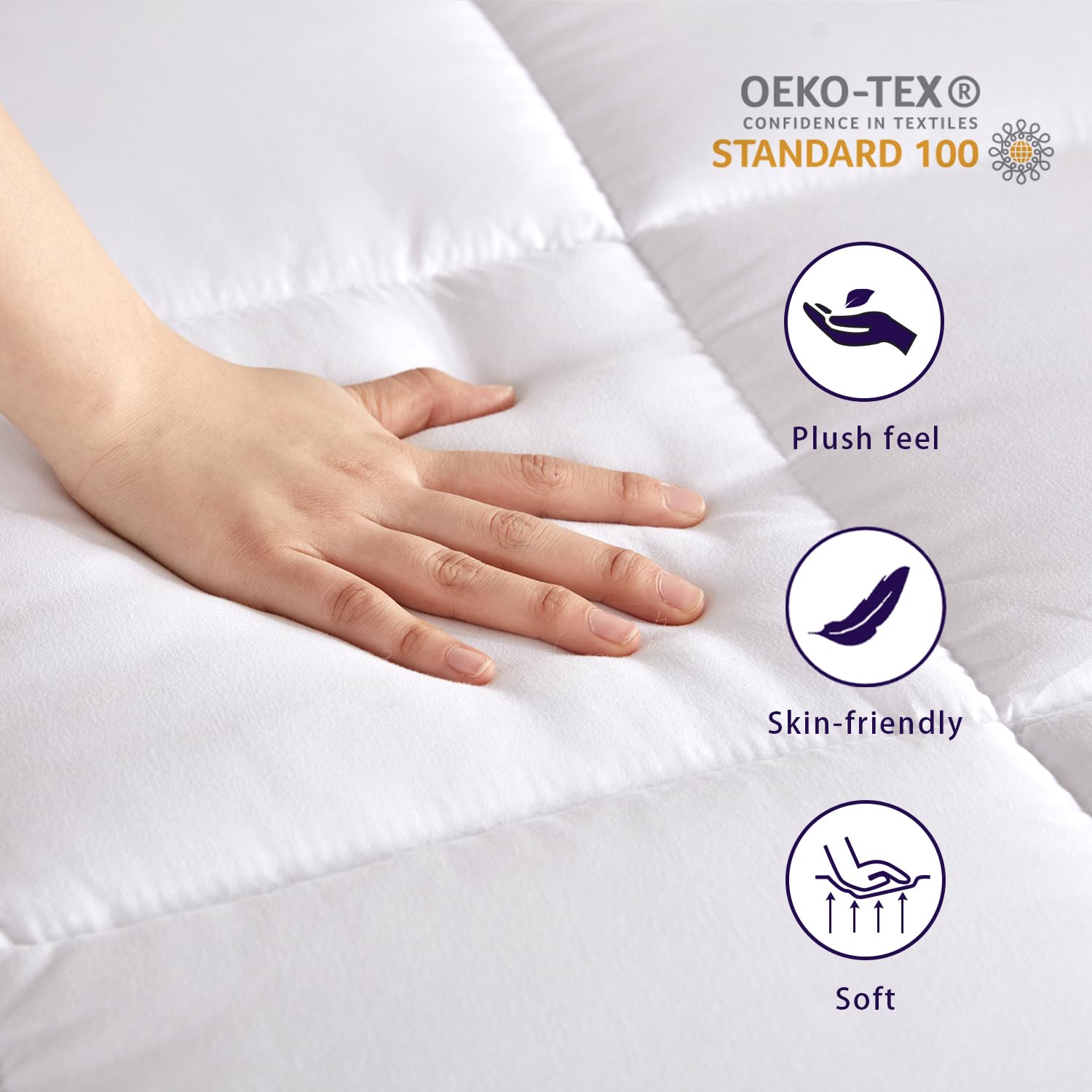 BDEUS Dual Layer 3 Inch Memory Foam Mattress Topper Twin Size,Cooling Gel Memory Foam with Down Alternative Quilted Pillow Top Cover,Back Pain Relief Soft Mattress Pad