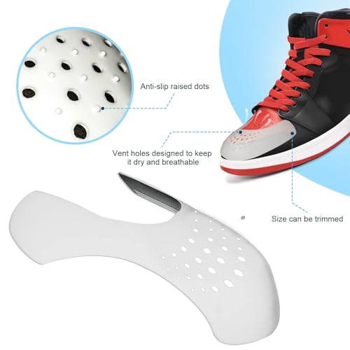 IRRIDF 2 Pair Shoe Protector for Sneakers - Air Force 1, Jordans, Dunks oe Box Decreaser Anti-wrinkle Shoes Creases