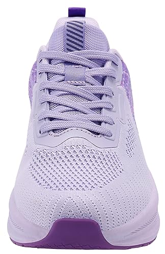 WONESION Womens Slip on Tennis Walking Sneakers Mesh Running Sport Walking Exercises Shoes D Purple