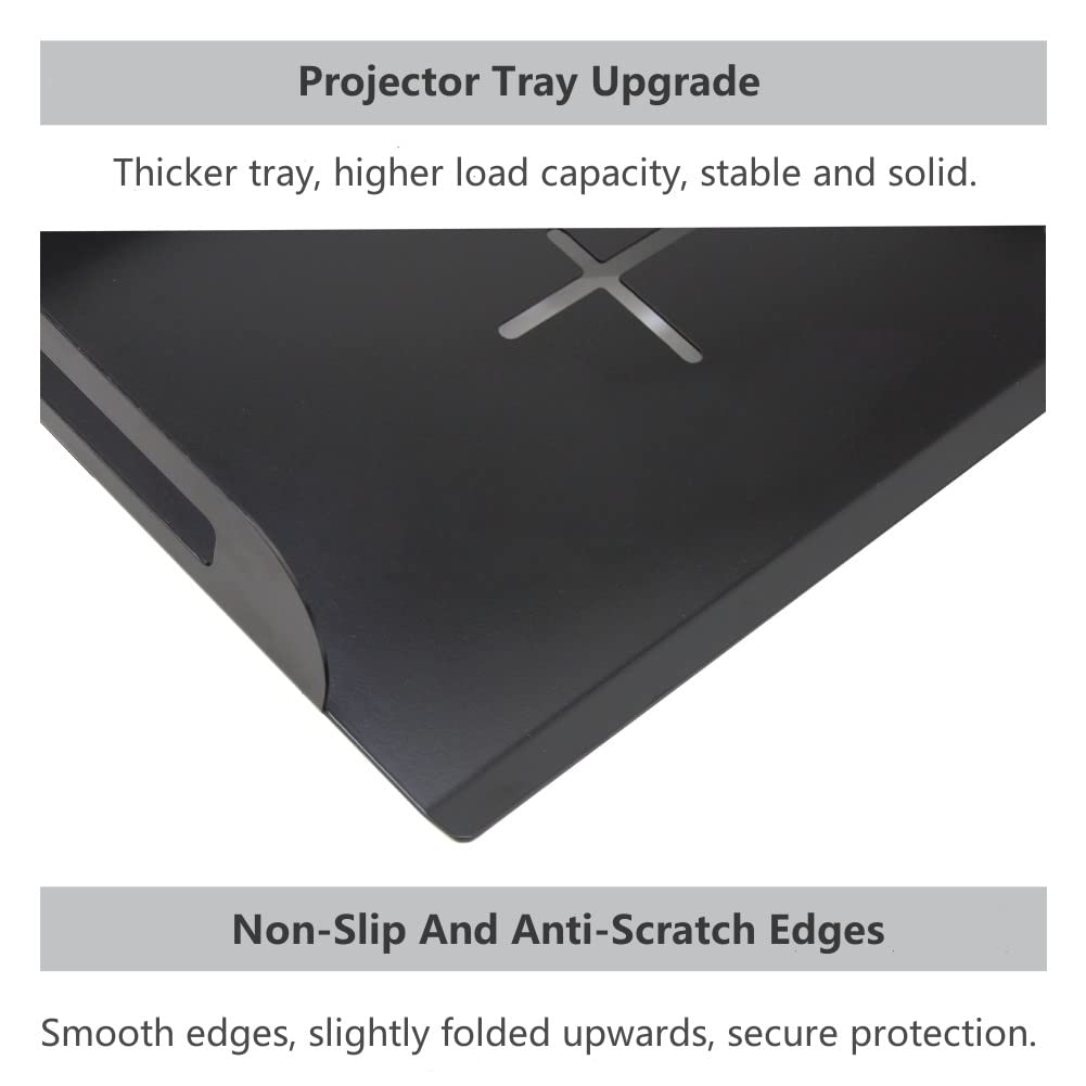 UineHiot Projector Ceiling Mount, Adjustable Height, Aluminum Alloy Material, Compatible with Epson/Emerson/BenQ/Fangor/Vankyo/Acer/Artlii/Optoma Projectors, Easy Installation