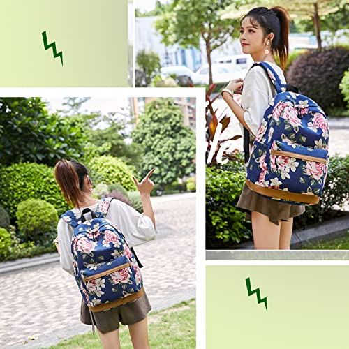 Luxbagsmart Backpack Set for Girls School Backpack Bookbag Schoolbag for Teen Girls Backpack Set 3 in 1 (Blue)