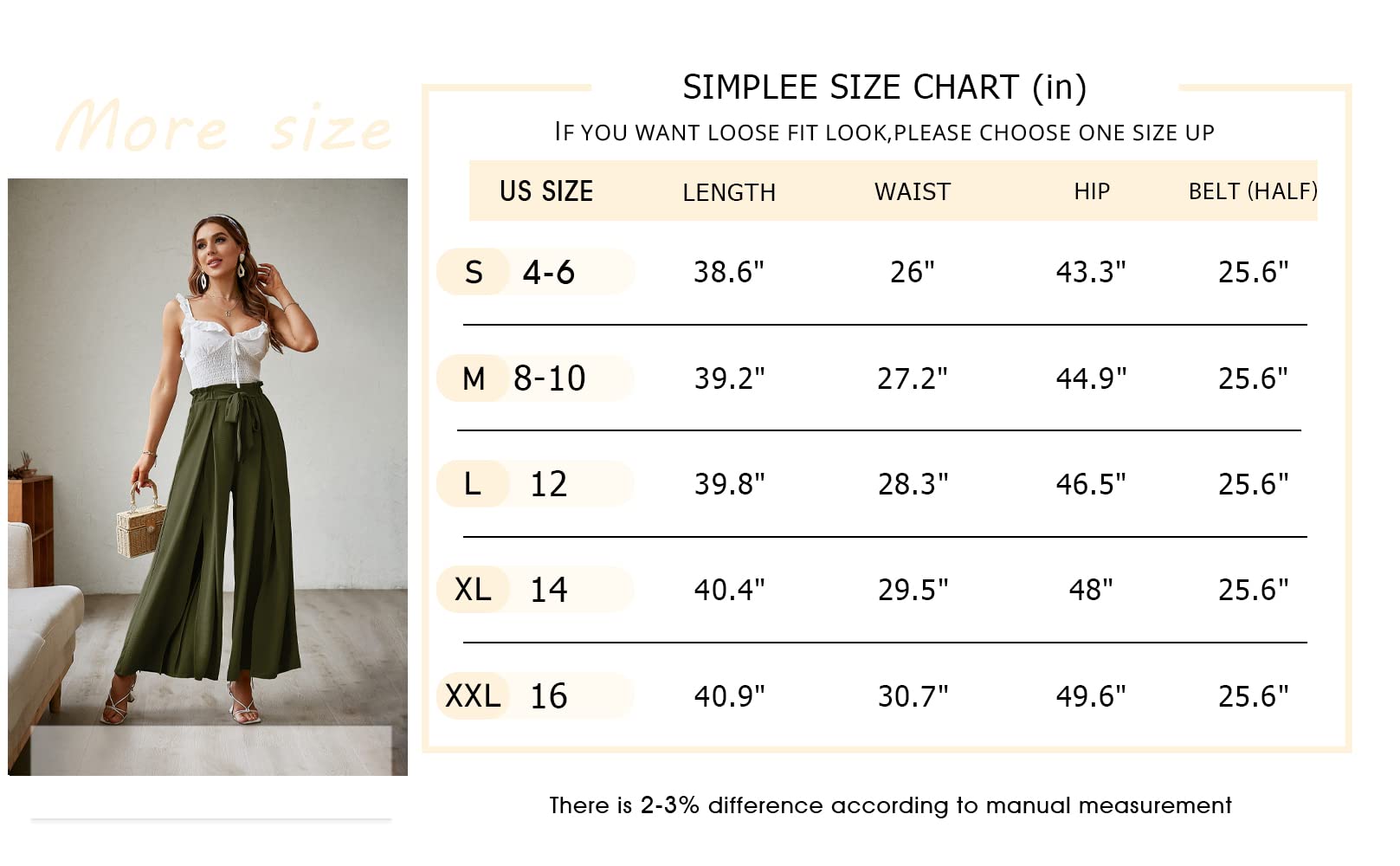 Simplee Women's Pants Printed Palazzo Lounge Wide Leg Casual Flowy Pants with Pockets(XL Olive Green)